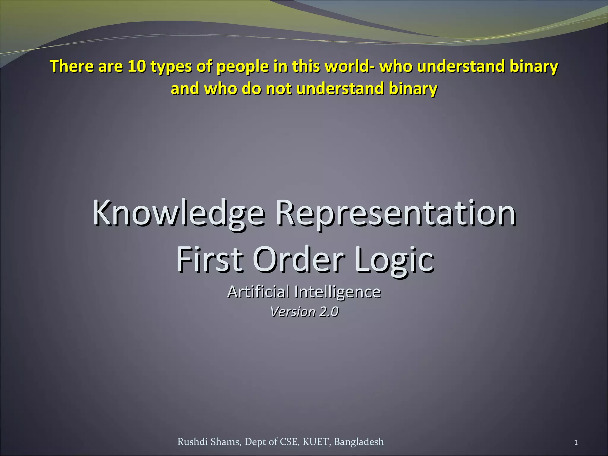 First order logic | PPT