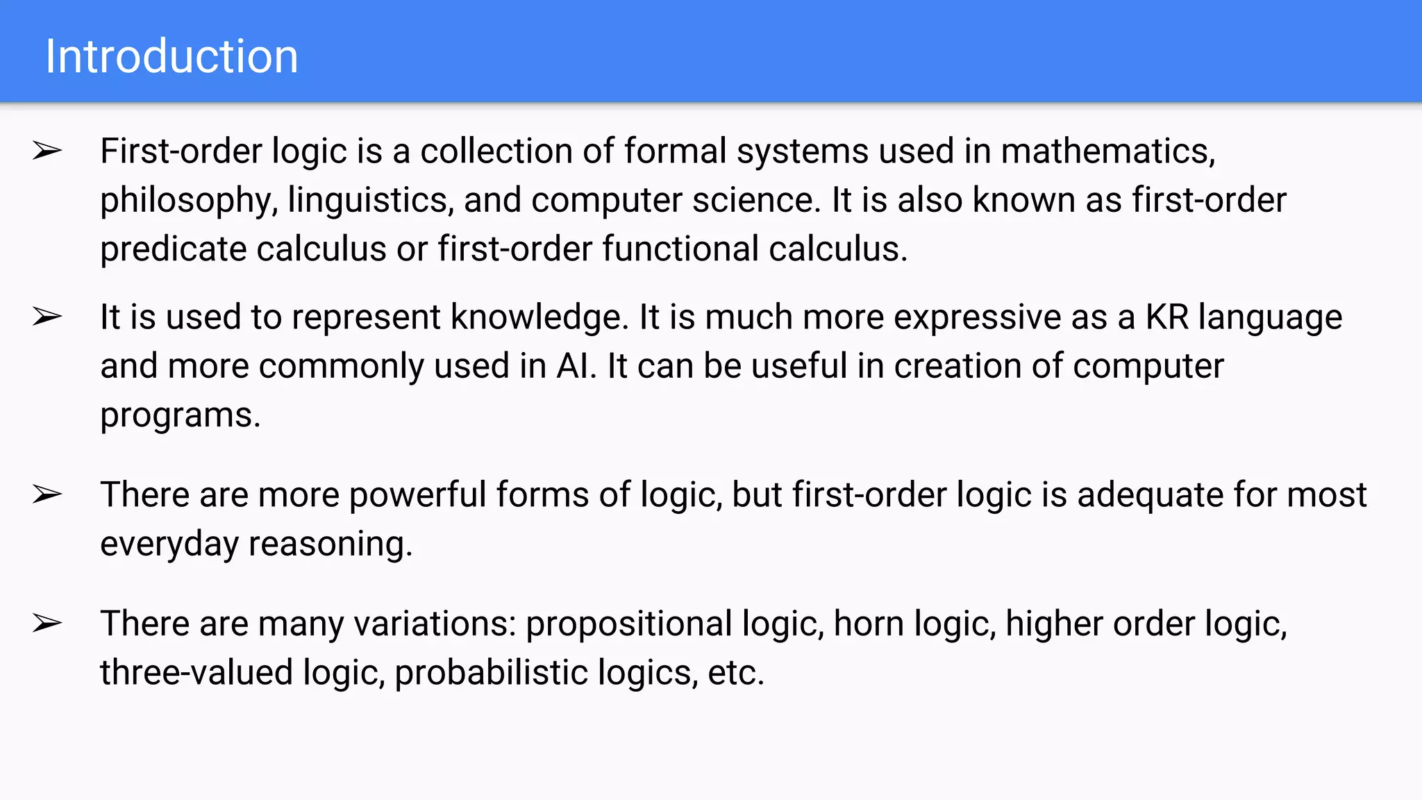 First order logic | PDF