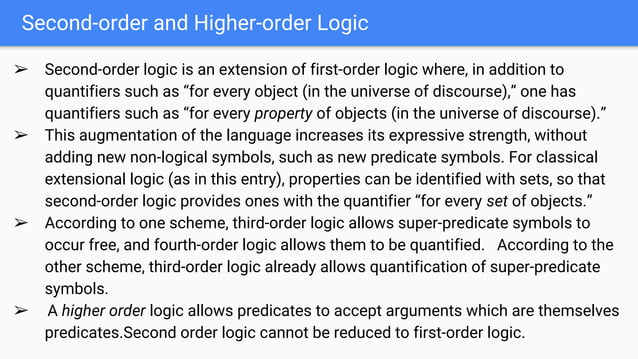 First order logic | PDF