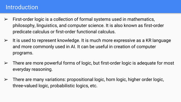 First order logic | PDF
