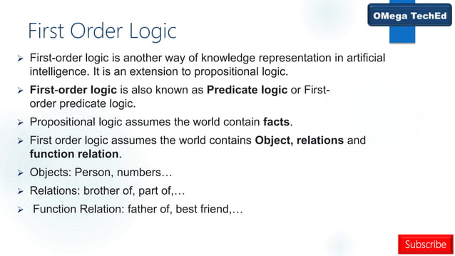 First order logic | PPTX