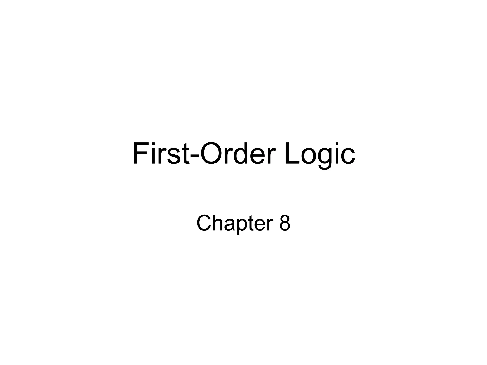 First order logic.ppt