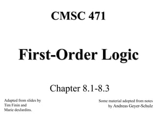 First Order Logic in Discrete Math Presentation | PPT