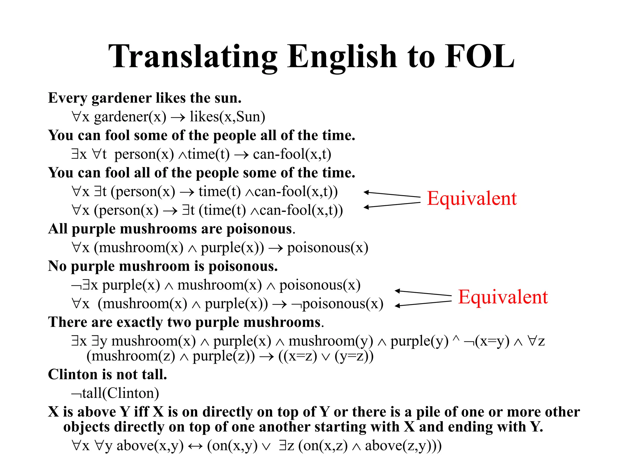 predicate logic proposition logic FirstOrderLogic.ppt | Programming Languages | Computing