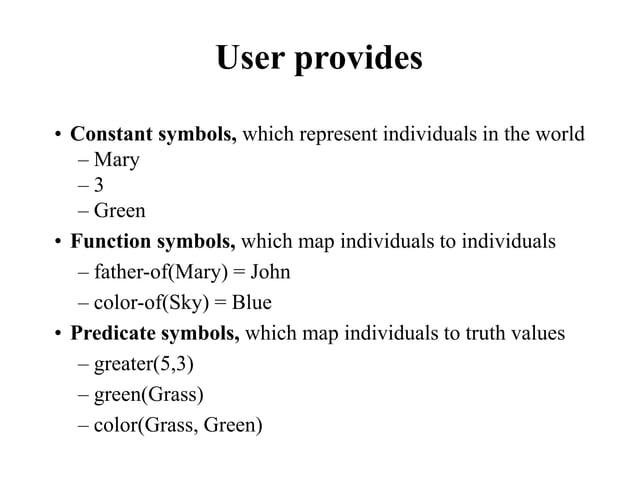 predicate logic proposition logic FirstOrderLogic.ppt