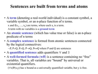 predicate logic proposition logic FirstOrderLogic.ppt