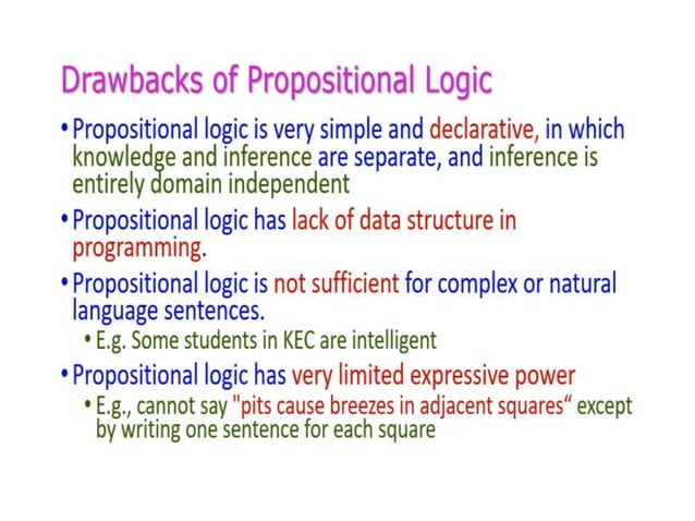 predicate logic proposition logic FirstOrderLogic.ppt