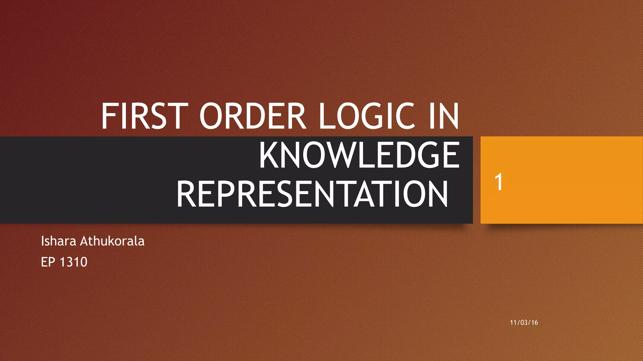 First Order Logic In Knowledge Representation Ppt Programming Languages Computing