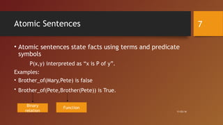 First order logic in knowledge representation | PPT