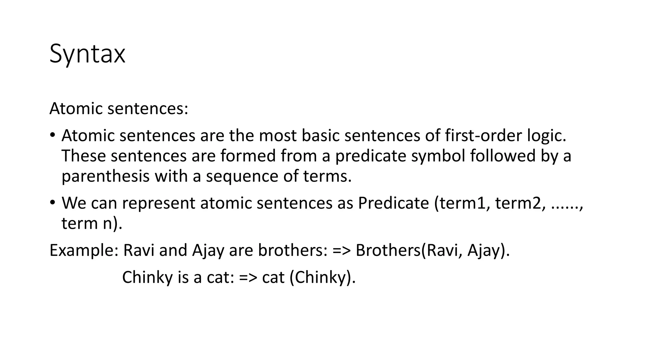First order logic or Predicate logic.pptx