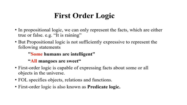 First order logic or Predicate logic.pptx