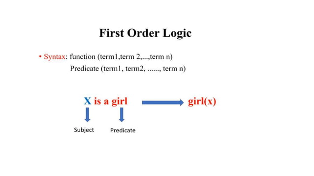 First order logic or Predicate logic.pptx
