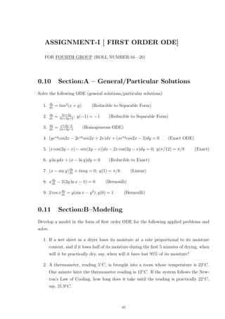 First Order Ordinary Differential Equations | PDF