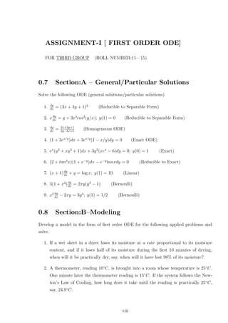 First Order Ordinary Differential Equations | PDF