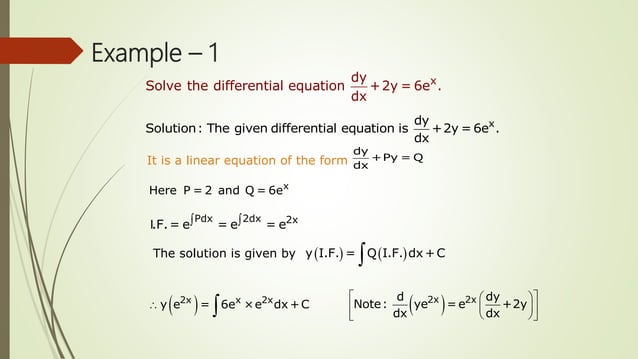 First order ordinary differential equations and applications | PPTX ...