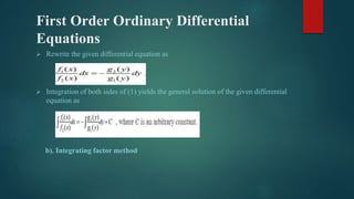 First Order Ordinary Differential Equations FAHAD SHAHID.pptx