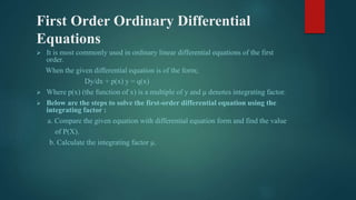 First Order Ordinary Differential Equations FAHAD SHAHID.pptx