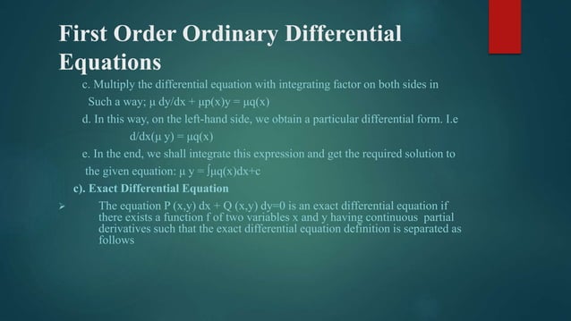 First Order Ordinary Differential Equations FAHAD SHAHID.pptx
