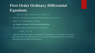 First Order Ordinary Differential Equations FAHAD SHAHID.pptx