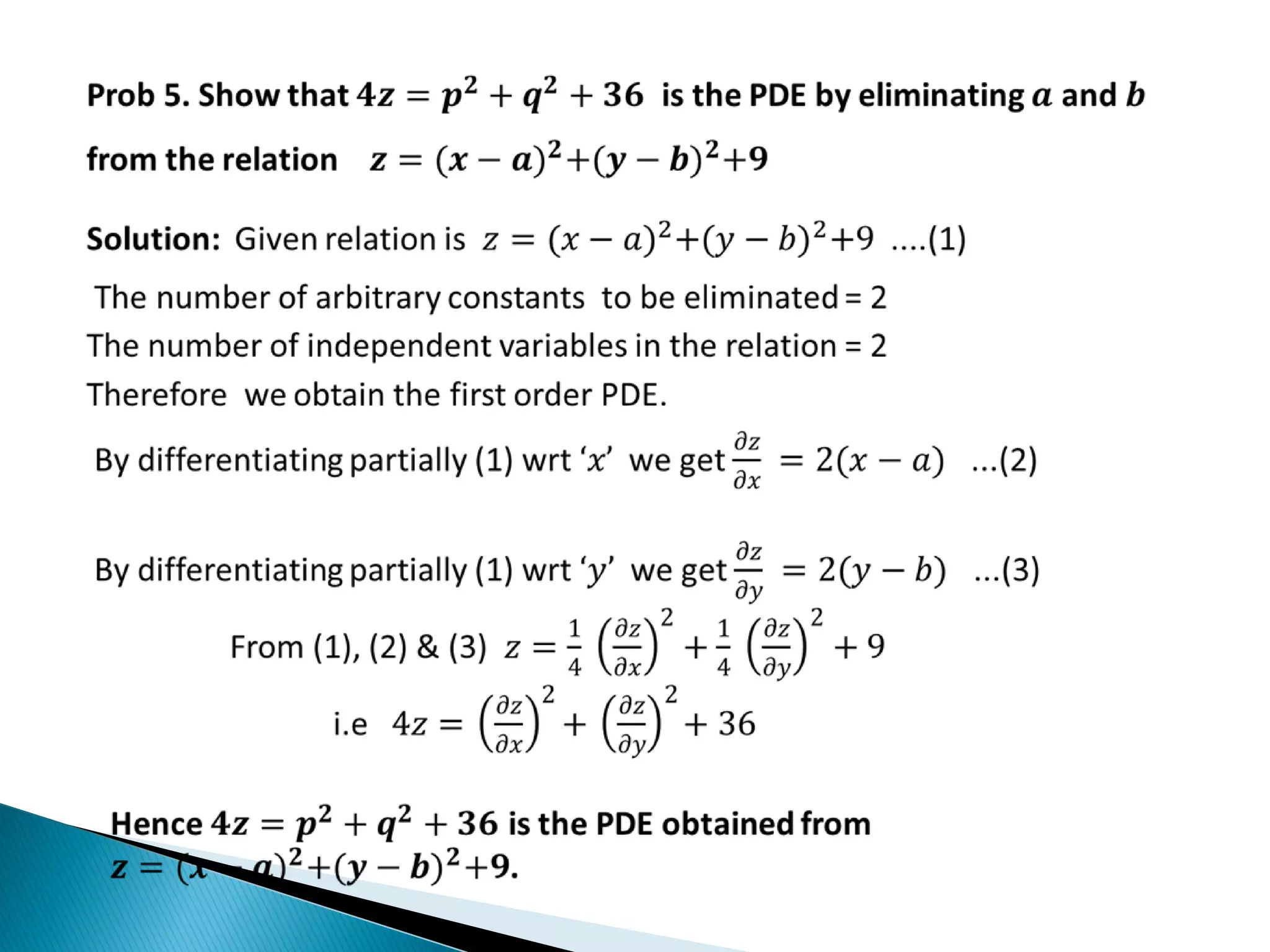 First order partial differential equations | PDF
