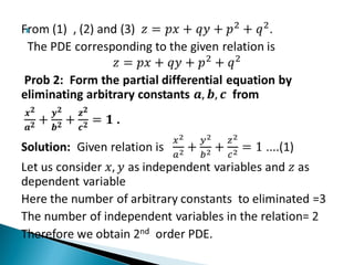 First order partial differential equations | PDF