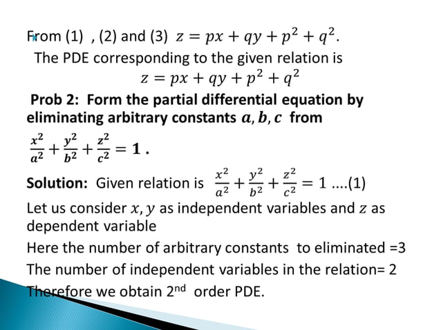 First Order Partial Differential Equations Pdf