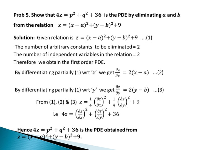 First order partial differential equations | PDF