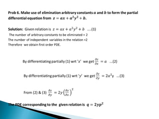 First order partial differential equations | PDF