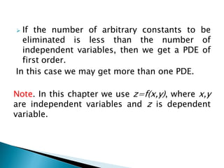 First order partial differential equations | PDF