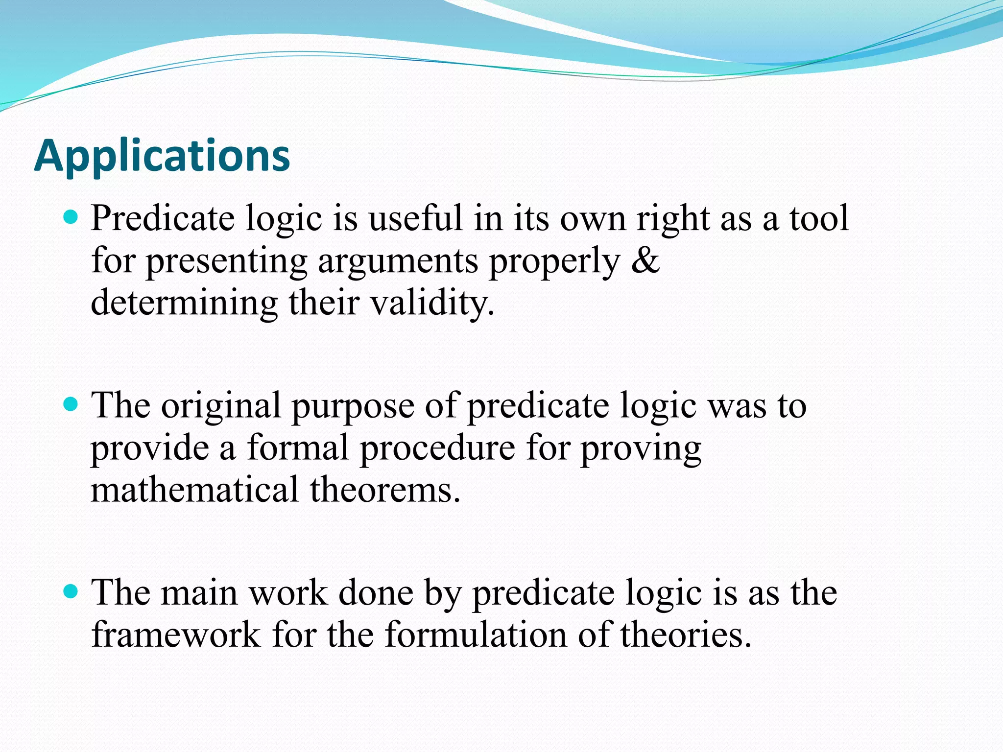 First order predicate logic (fopl) | PPTX