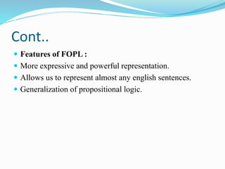 First order predicate logic (fopl) | PPTX