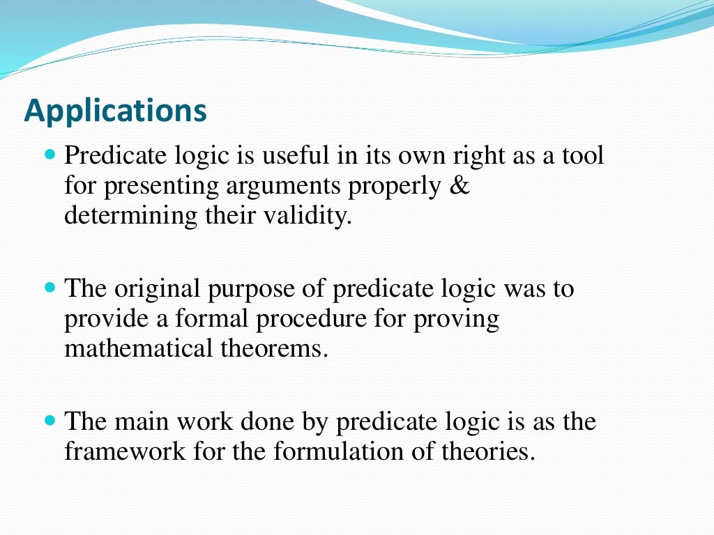 First order predicate logic (fopl) First order predicate logic (fopl)