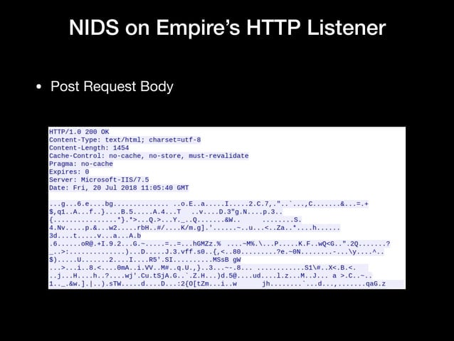 Normalizing Empire's Traffic to Evade Anomaly-Based IDS | PPT