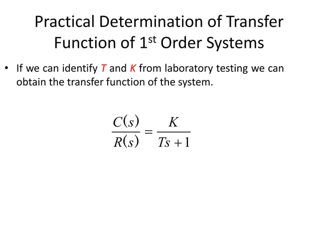 First Order Systems understanding and implement | PPT | Free Download