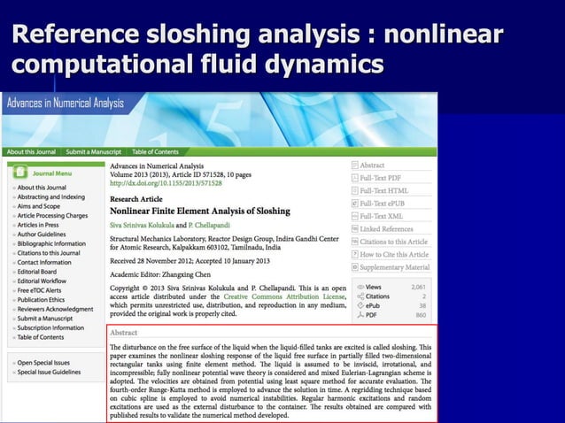 First order tank sloshing | PPT