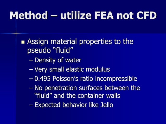 First order tank sloshing | PPT