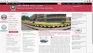 My published paper of Springer on front page of NIT Rourkela site (www ...