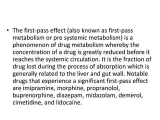 First pass metabolism- Buddhabhushan dongre | PPTX