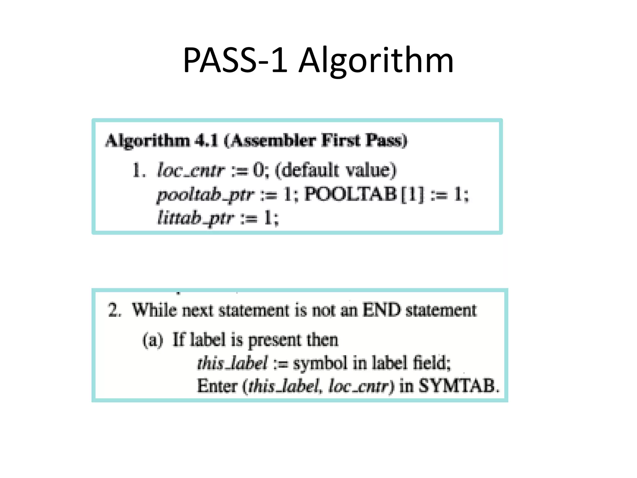 First pass of assembler | PPTX