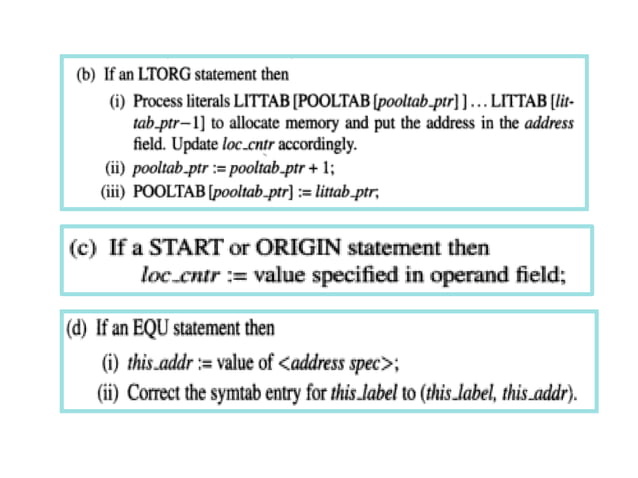 First pass of assembler | PPTX | Programming Languages | Computing