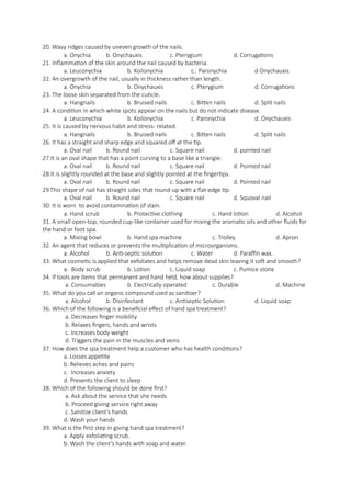 Learning Materials in TLE - First Periodical Test - TLE 9. | DOCX