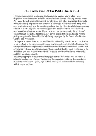 First Person Essay | PDF