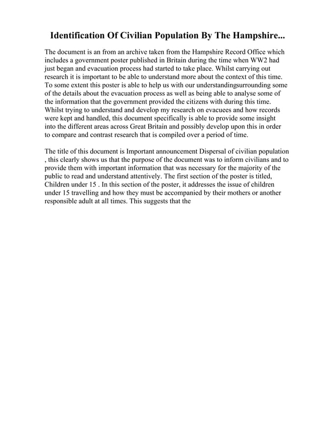 First Person Essay Example. How to write a first person essay | PDF