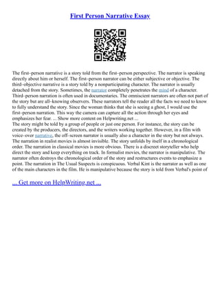 First Person Narrative Essay | PDF