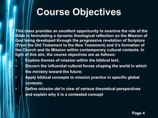 The Mission of God Part One | PPT