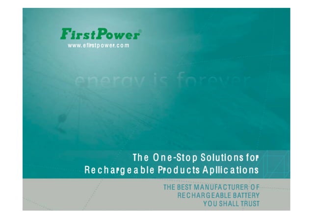 Firstpower Lead Acid Battery for Backup Power Supply | PPT