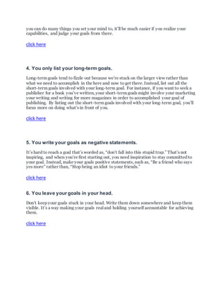 How to target and achieve your goal | PDF