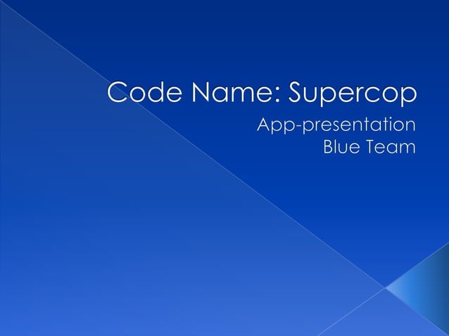 First presentation | PPT