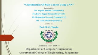 skin cancer detection using machine learning | PPTX