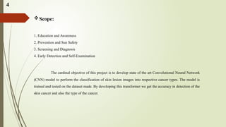 skin cancer detection using machine learning | PPTX